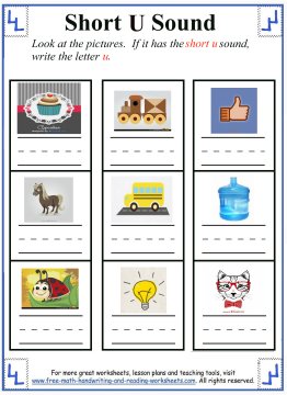 Short U Sound Worksheets